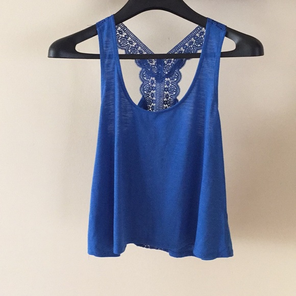 Self Esteem | Tops | Royal Blue Lace Tank | Poshmark